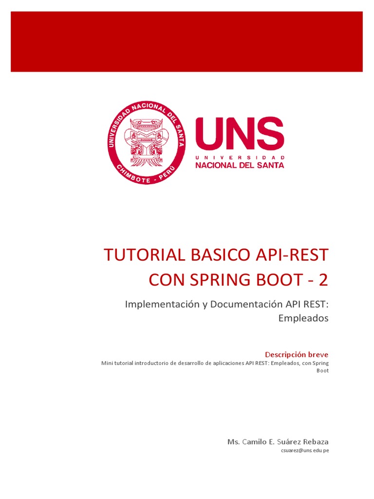 Tutorial Básico de API REST Con Spring Boot - Empleados | PDF