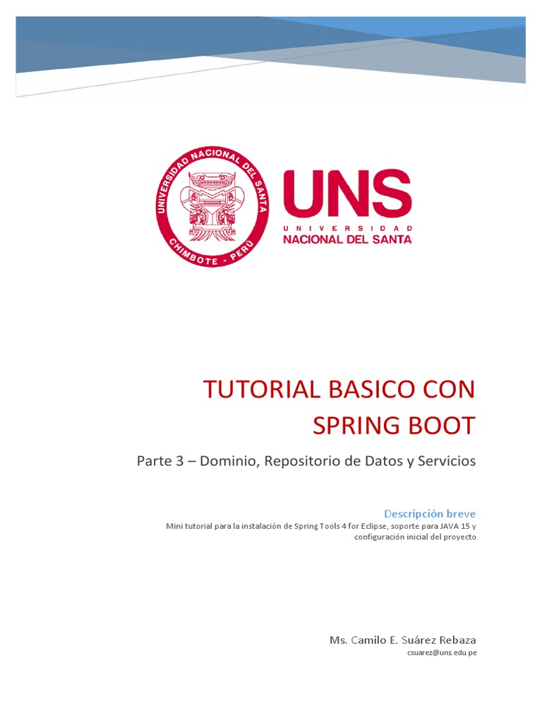 Tutorial Básico De Spring Boot Parte 3 Pdf Java Lenguaje De Programación Eclipse