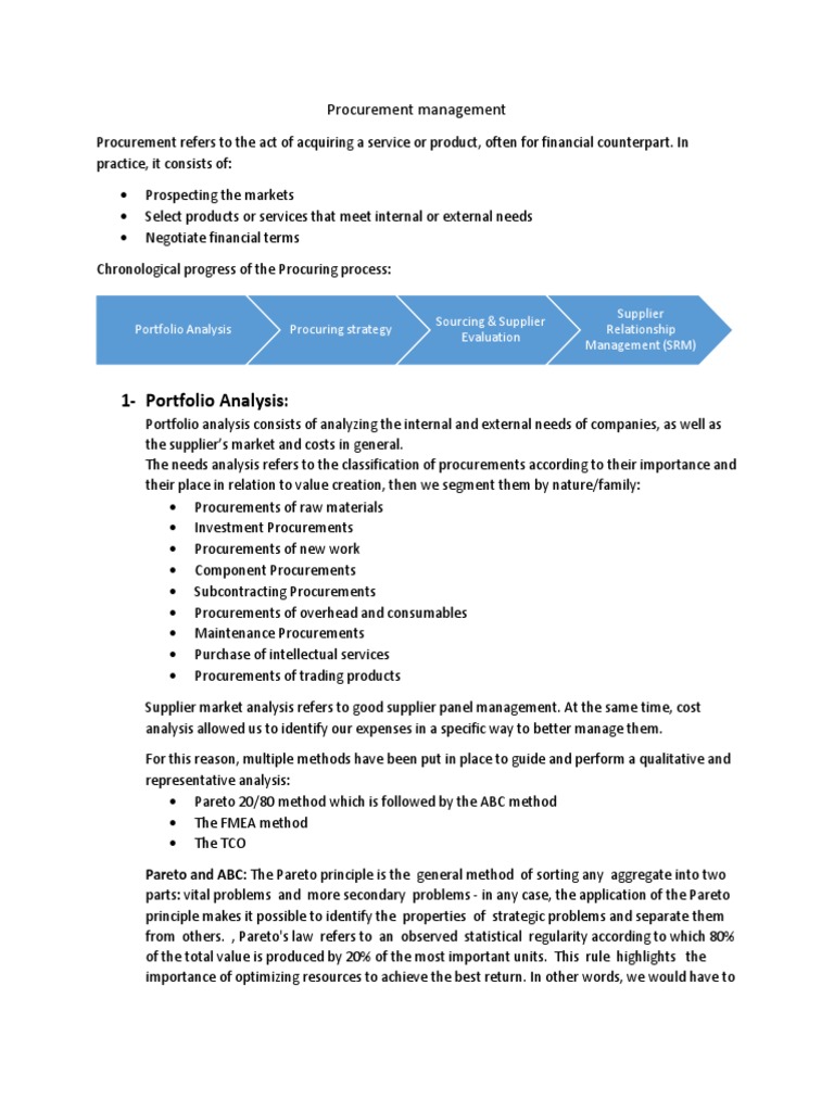 Procurement Management | PDF | Procurement | Strategic Management