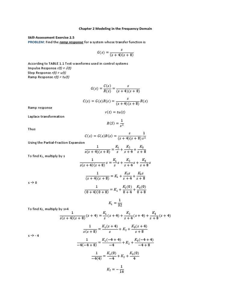 Control Systems: Frequency Domain | PDF | Force | Equations