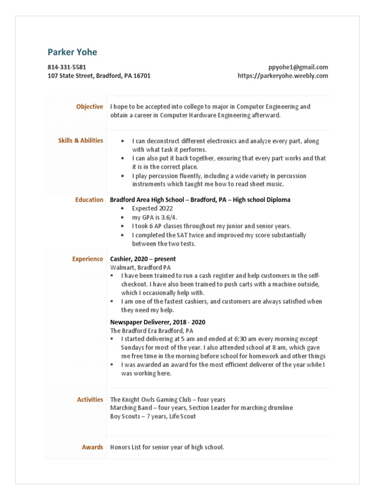 Pdf Resume Pdf Computing