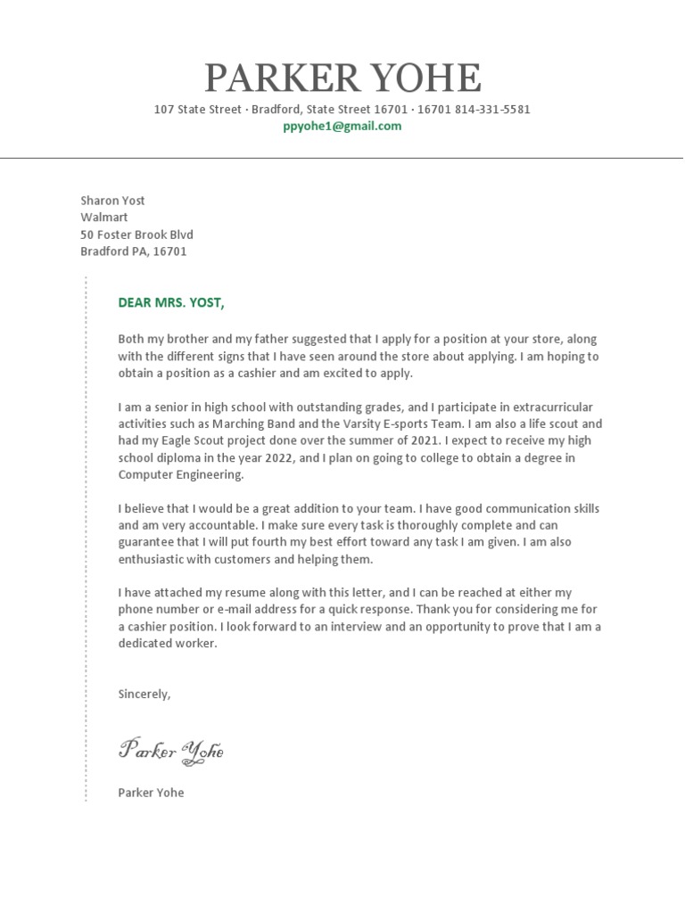 PDF Cover Letter | PDF | Career & Growth | Social Science