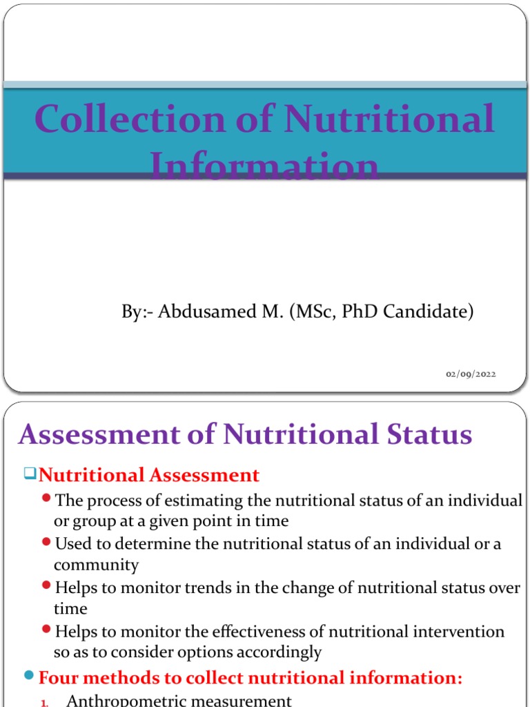 Collection of Nutritional Information | PDF | Body Mass Index | Obesity