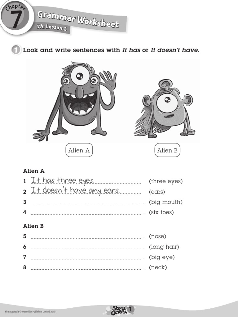 Chapter 7 Grammar Worksheet | PDF