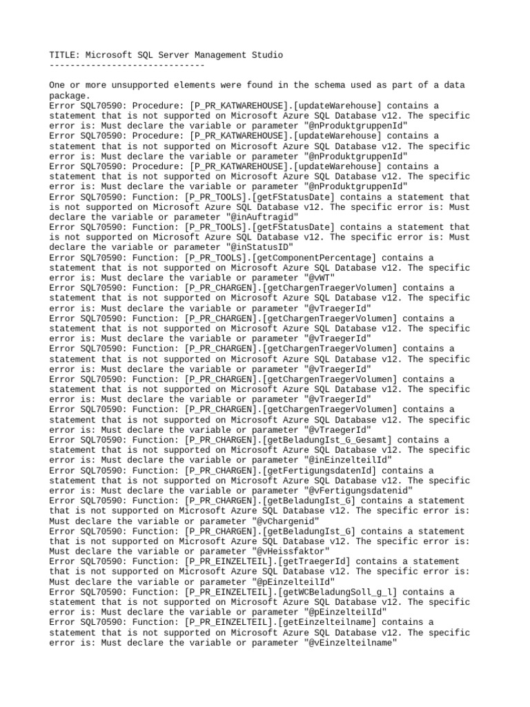 Errors 3 | Download Free PDF | Parameter (Computer Programming) | Databases