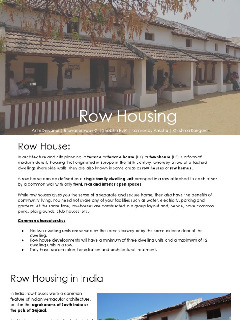 Row Housing | PDF | Building Engineering | Buildings And Structures