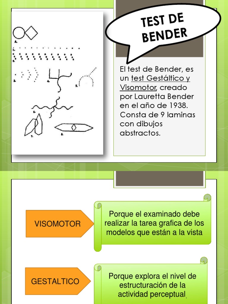 Test Bender | PDF | Sicología | Neuropsicología
