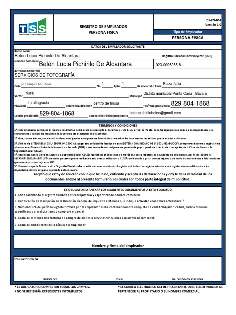 Formulario de La Tss | PDF | Gobierno | Economias