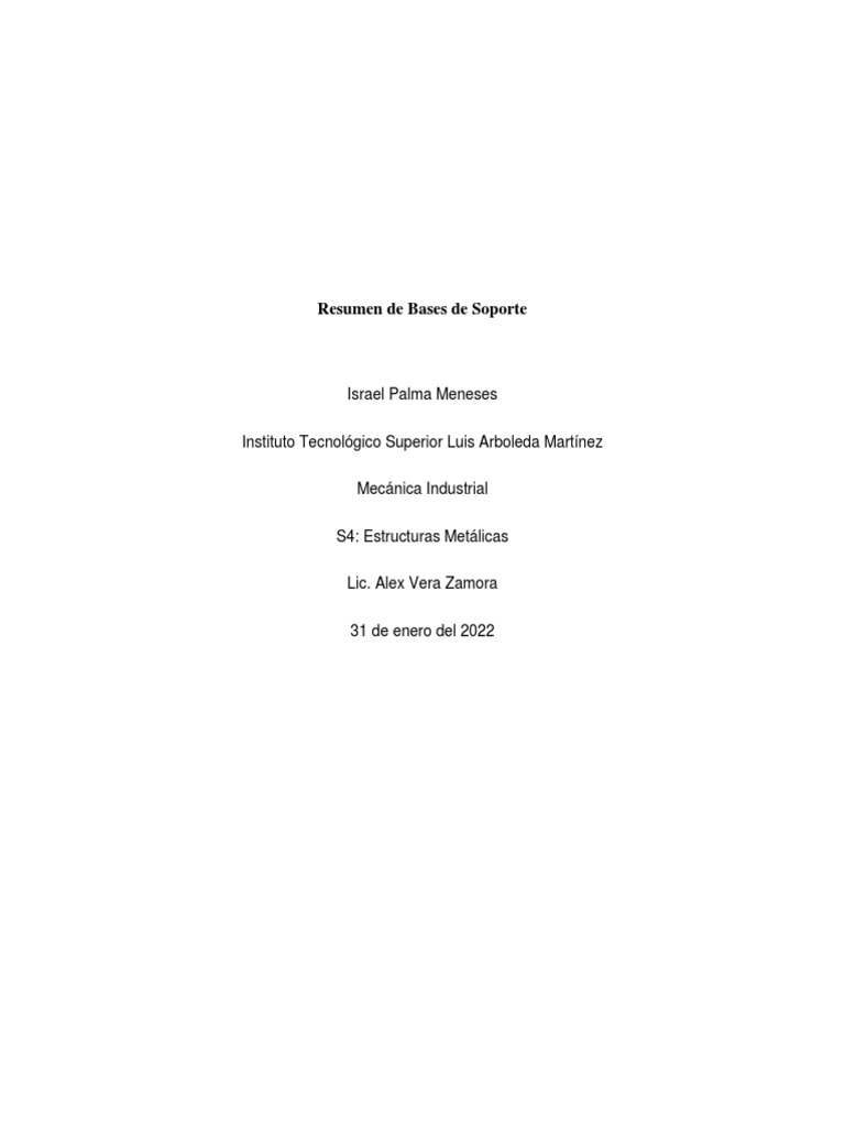 Resumen de Bases de Soporte | PDF | Fundación (Ingeniería) | Hormigón