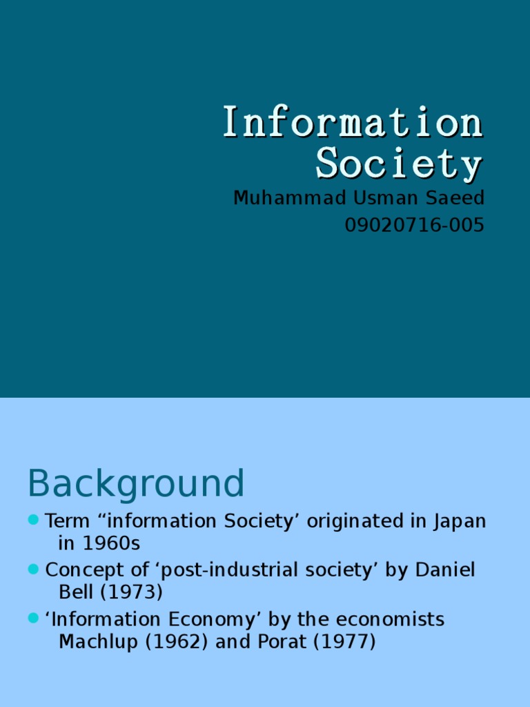 Information Society | PDF | Society | Economies
