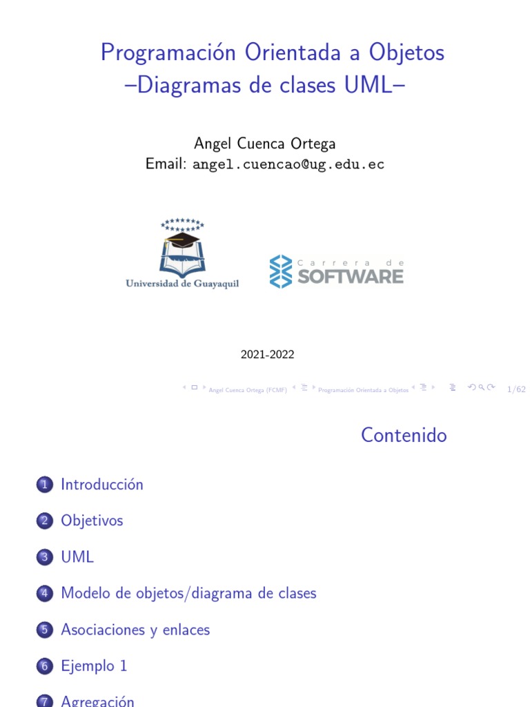 Sesion5 Clases Uml | PDF | Objeto (informática) | Lenguaje de modelado unificado
