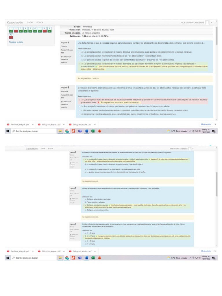 Cuestionario Final Modulo 1 CNDH | PDF