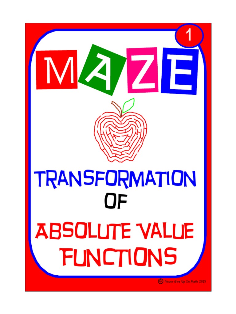 Absolute Value Function Maze Guide | PDF
