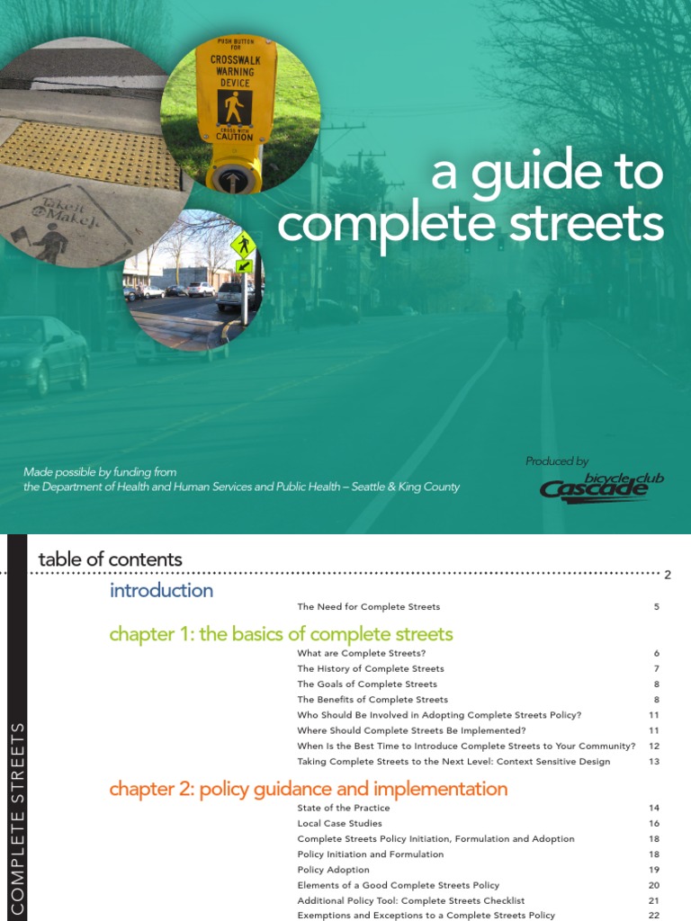 Complete Streets Guide 2011 Pdf Street Pedestrian