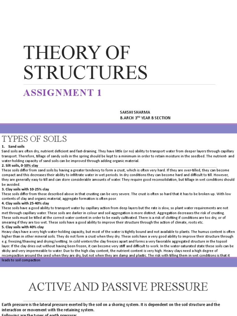 Theory of Structures: Assignment 1 | Download Free PDF | Soil | Clay
