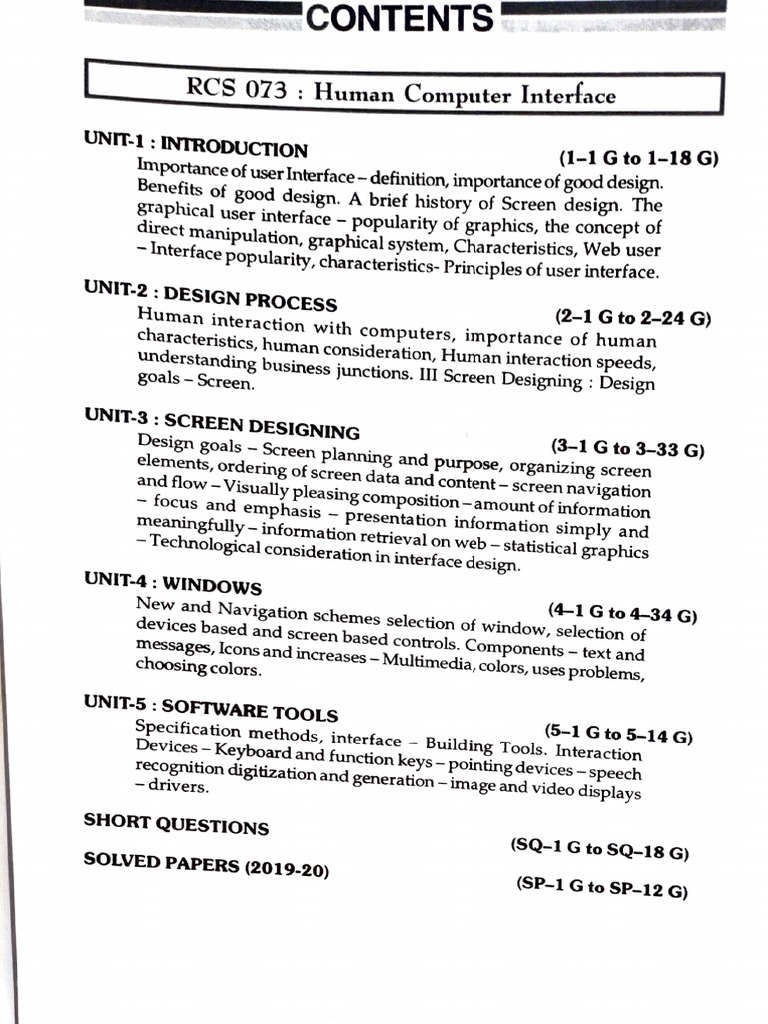 HCI 2020-21 Quantum (5th Sem) | PDF