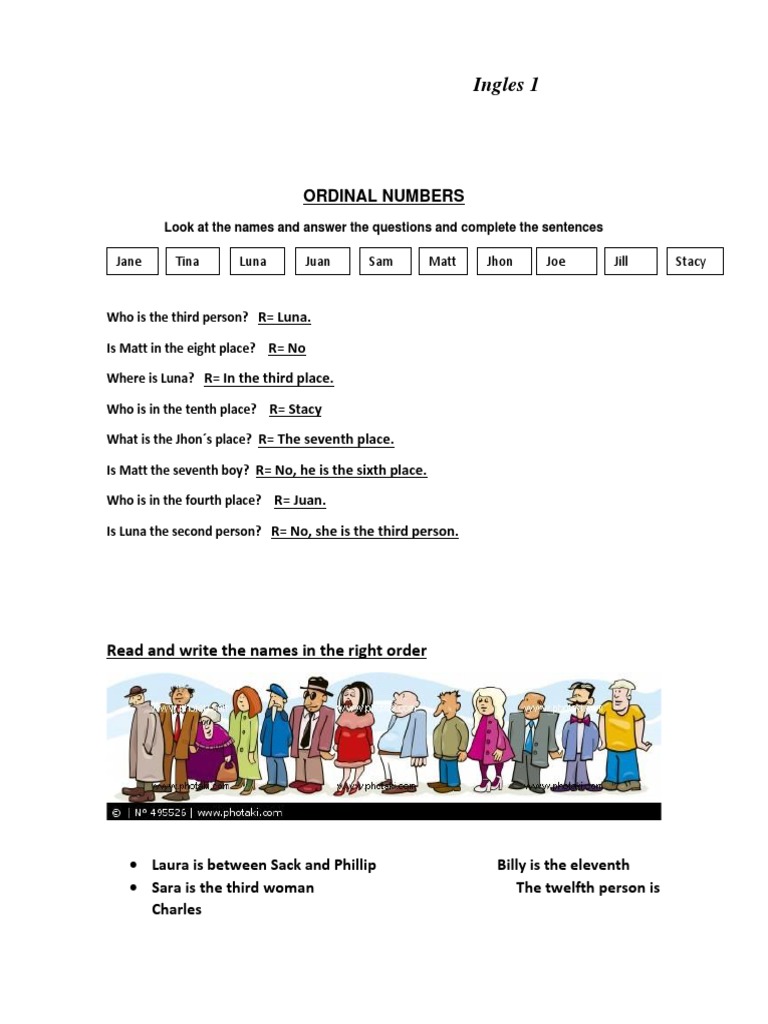Ordinal Numbers | PDF