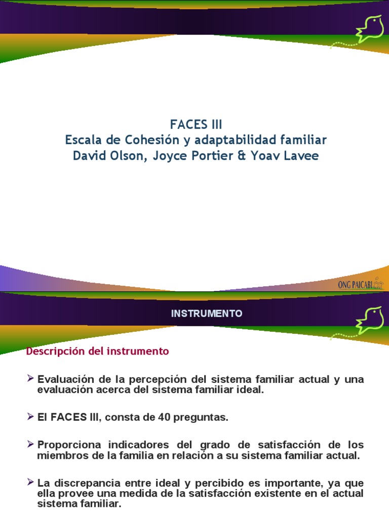 Evaluación Familiar FACES III | PDF