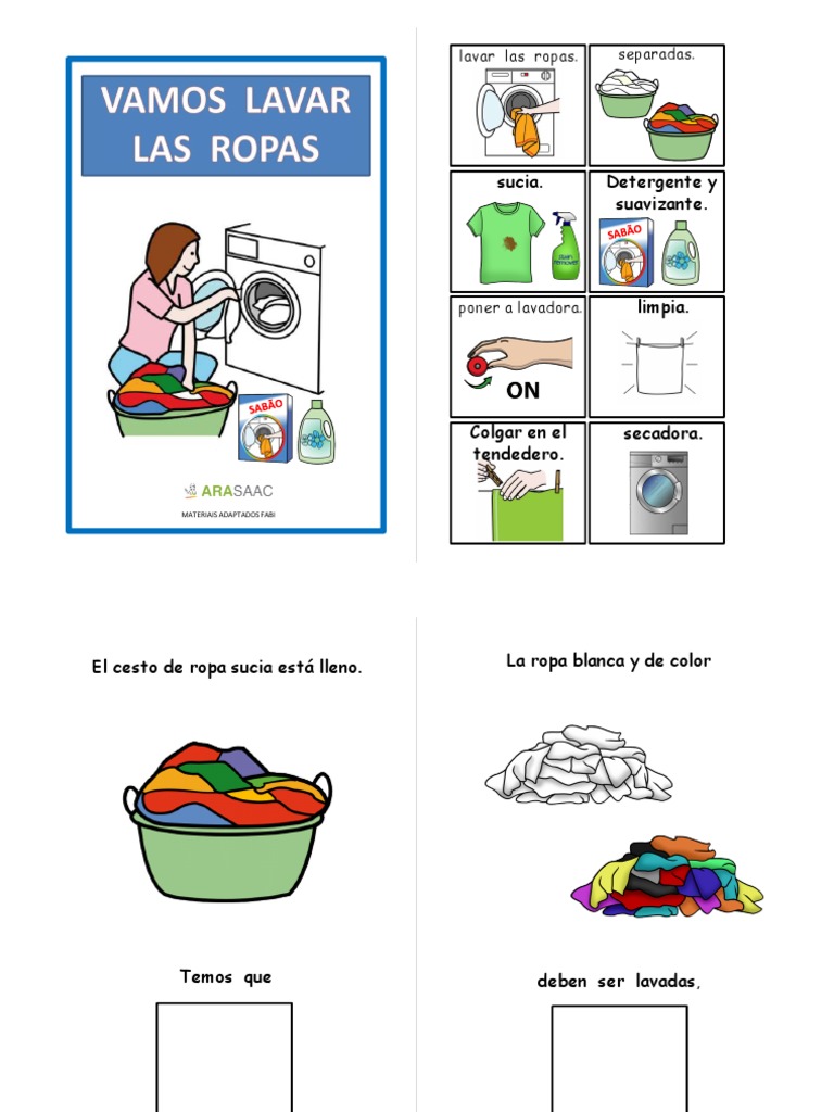 Es Mini Book Vamos A Lavar Las Ropas | PDF