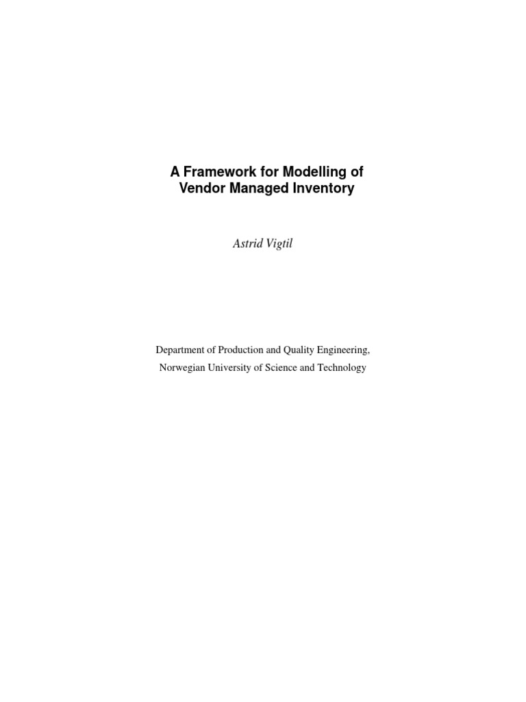 A Framework For Modelling VMI | PDF | Business | Business Process