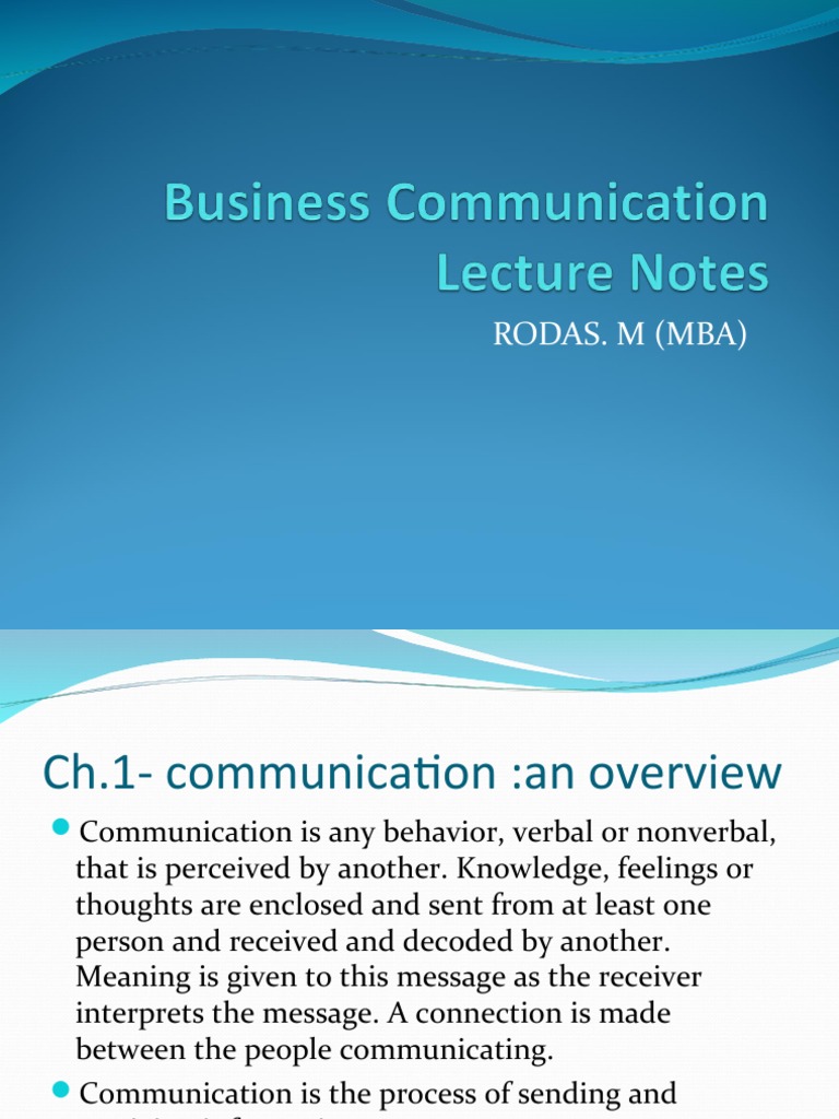 Overview of Business Communication Principles | PDF | Public Relations ...