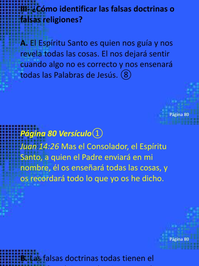 III - Cómo Identificar Las Falsas Doctrinas o Falsas Religiones | PDF ...