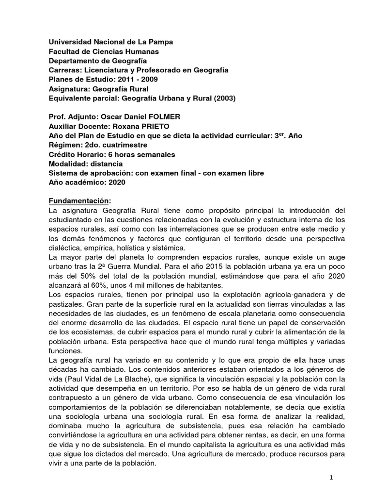 Geografia Rural | PDF | Área rural | Geografía