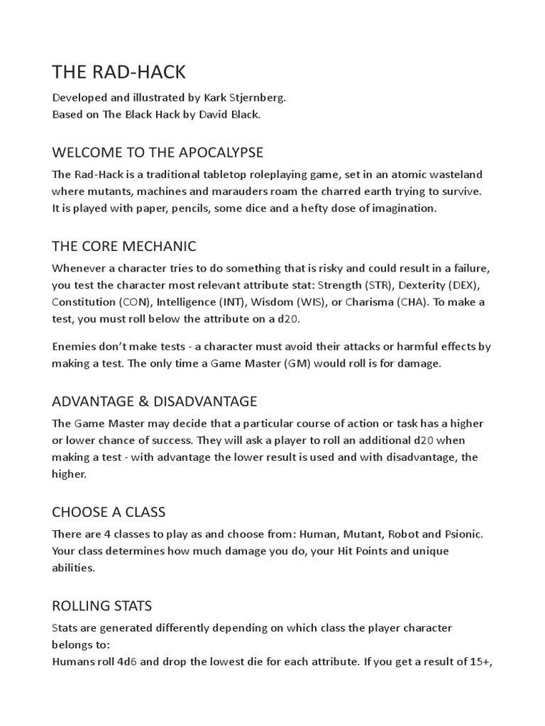 Rad Hack | PDF | Armour | Mutation