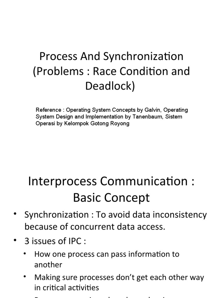 7 - Process and Synchronization | PDF | Process (Computing) | Software ...
