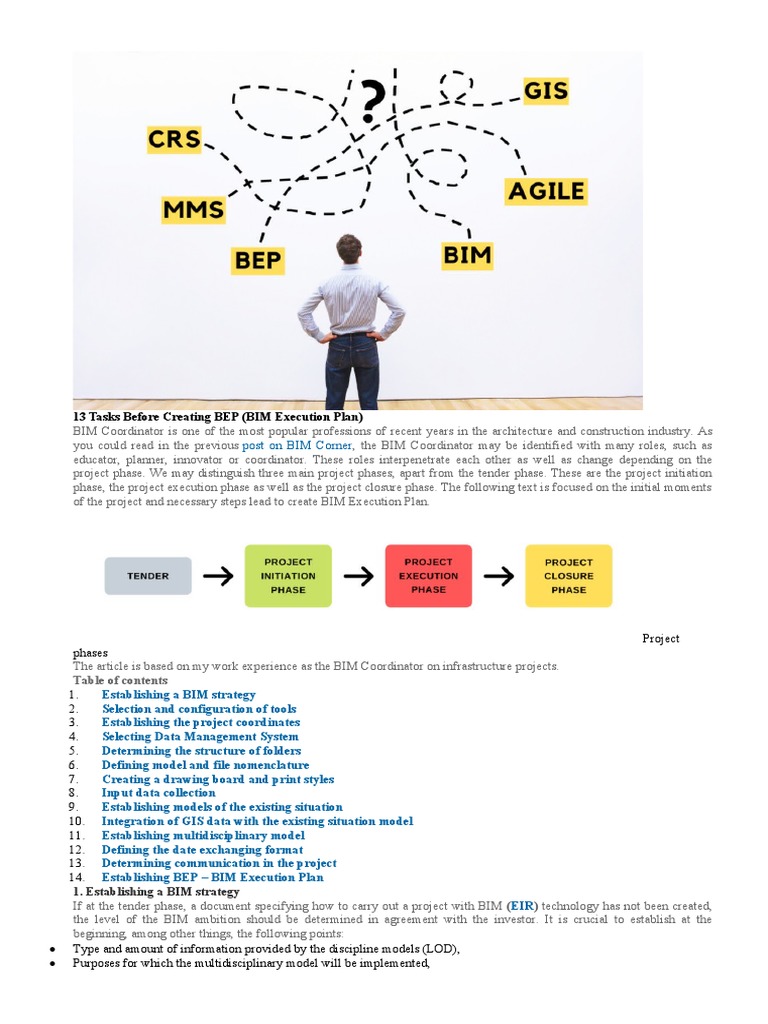 13 Tasks Before Creating BEP | PDF | Building Information Modeling ...