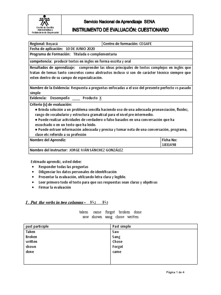 Cuestionario Guia Rap 4 Comp 2 | PDF