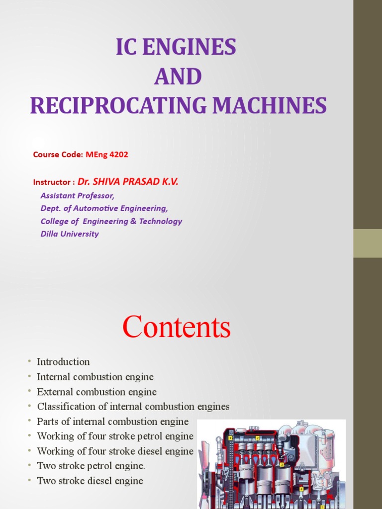 Chapter1 Ic Engine | PDF | Internal Combustion Engine | Piston