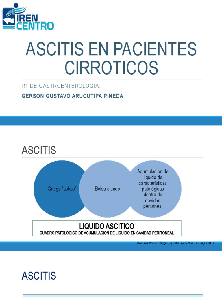 Ascitis Por Cirrosis Hepatica | PDF | Medicina CLINICA | Especialidades ...