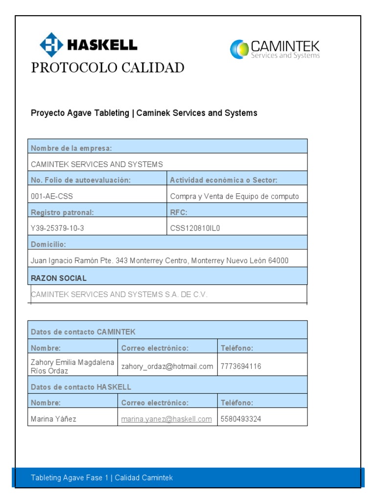 Protocolo Calidad | PDF | Fibra óptica | Electricidad