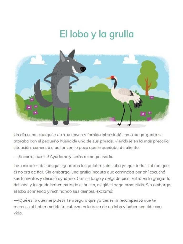 El Lobo Y La Grulla Pdf