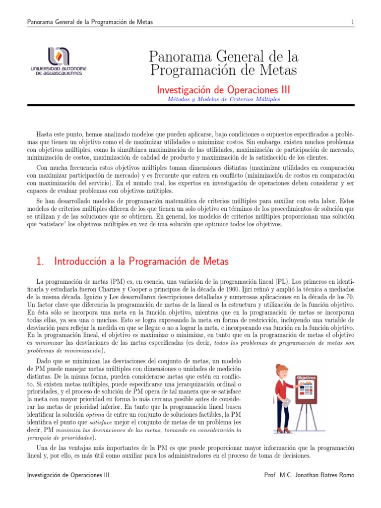 Panorama General de La Programación de Metas | PDF | Programación ...
