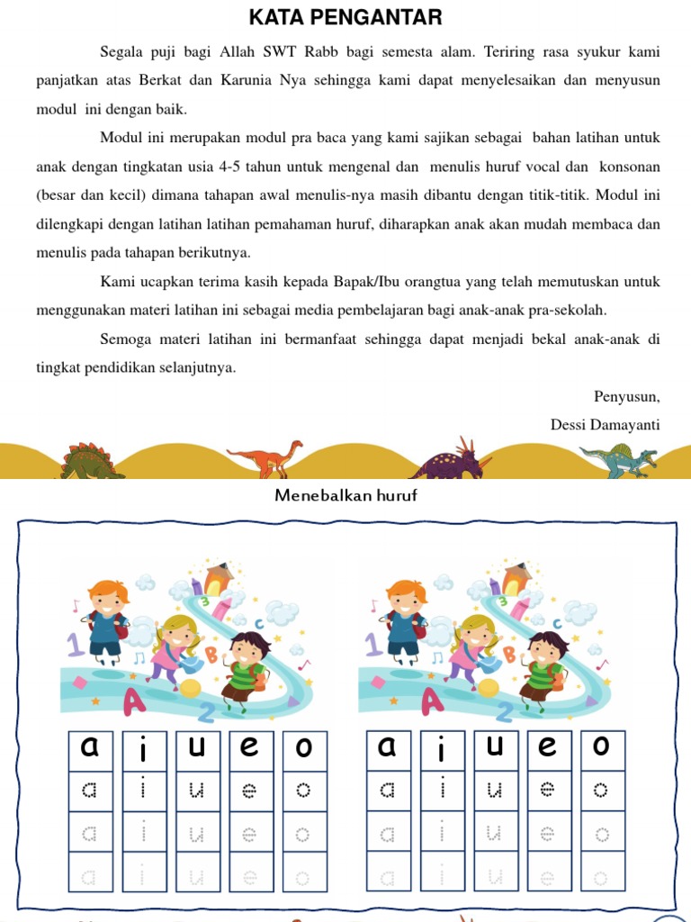 Modul Belajar Membaca Anak Usia Dini | PDF