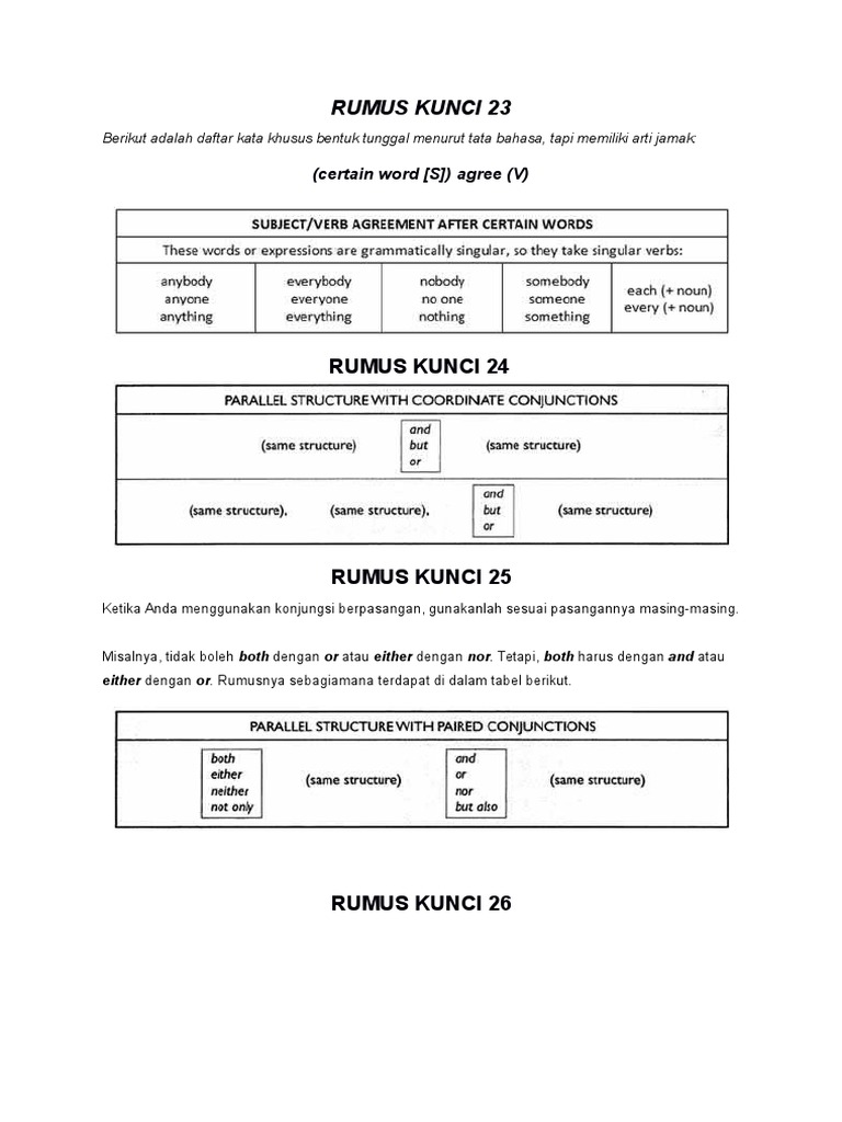 Rumus Grammar dan Struktur TOEFL | PDF