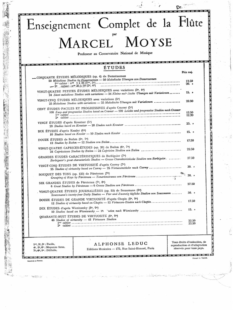Enseignement Compler de La Flute Per Marcel Moyse | PDF