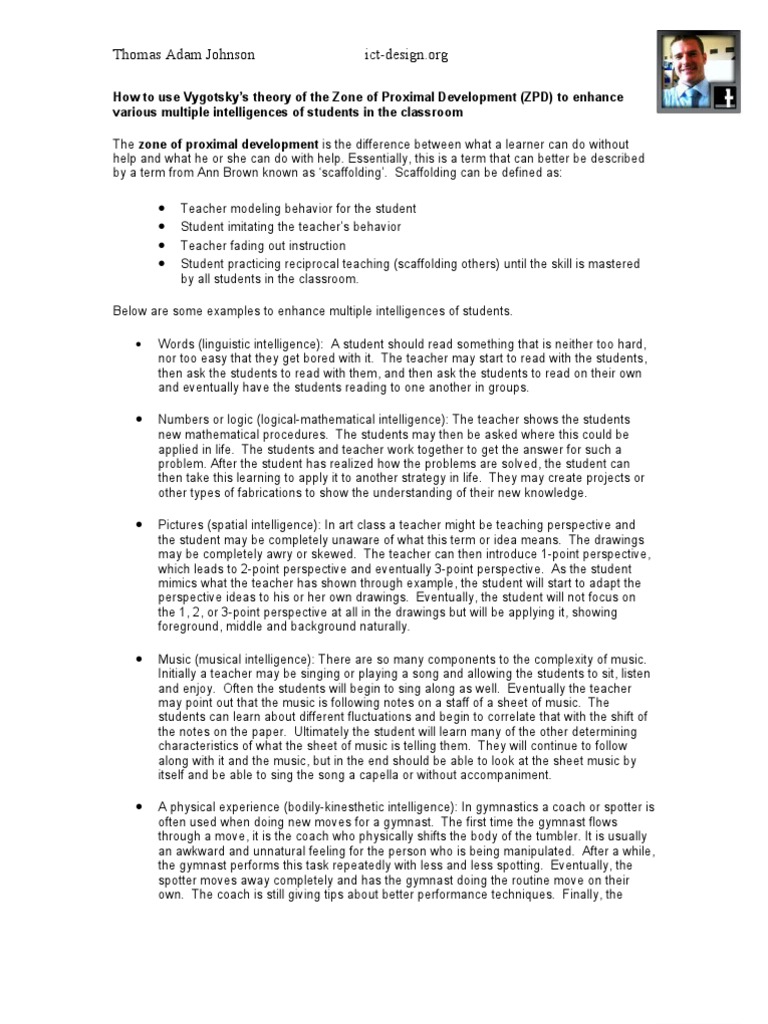 How To Use Vygotsky's Theory of The Zone of Proximal Development (ZPD ...