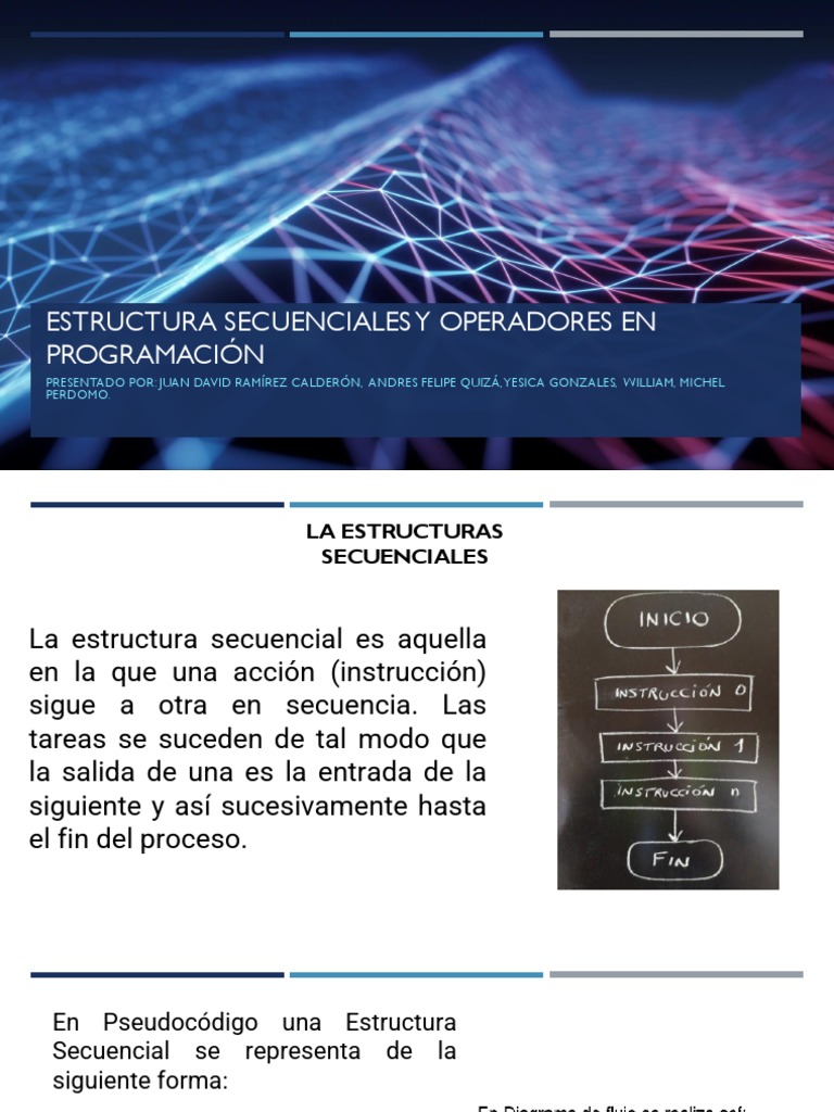 Estructura Secuenciales y Operadores en Programación | PDF | Informática | Ciencias de la ...