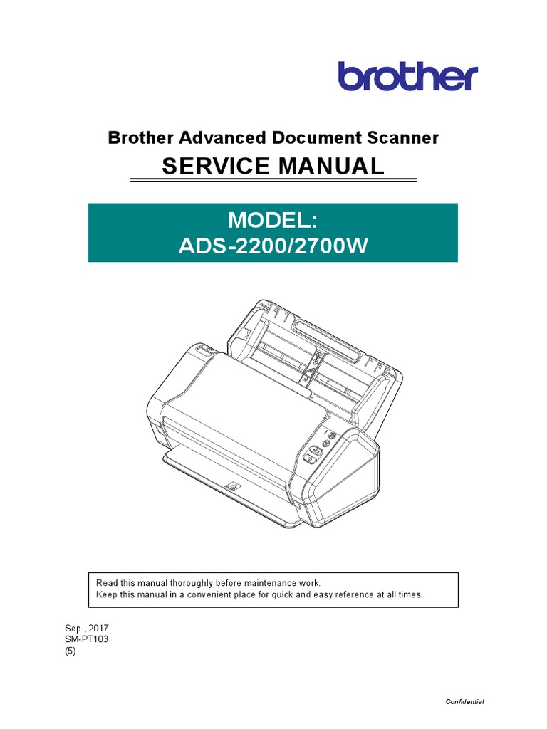 Service Manual: Model: ADS-2200/2700W | PDF | Image Scanner | Microsoft ...
