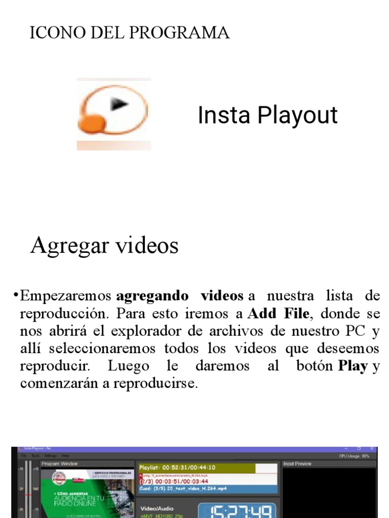 Guía de Uso de Insta Playout | PDF | Informática | Multimedia
