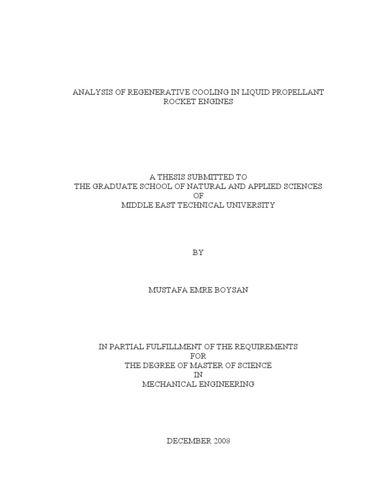 Analysis of Regenerative Cooling in Liquid Propellant Rocket Engines ...