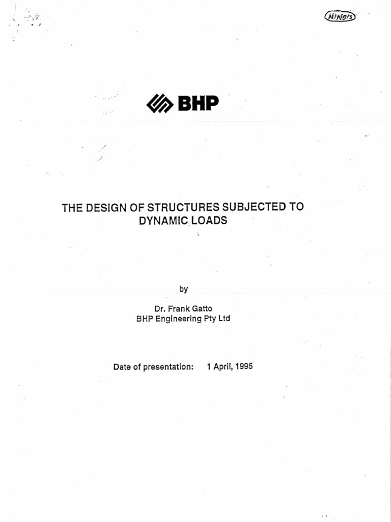 Design of Structures Subjected To Dynamic Loads | PDF | Fatigue ...
