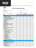 Form Checklist Monitoring Kebersihan Toilet | PDF