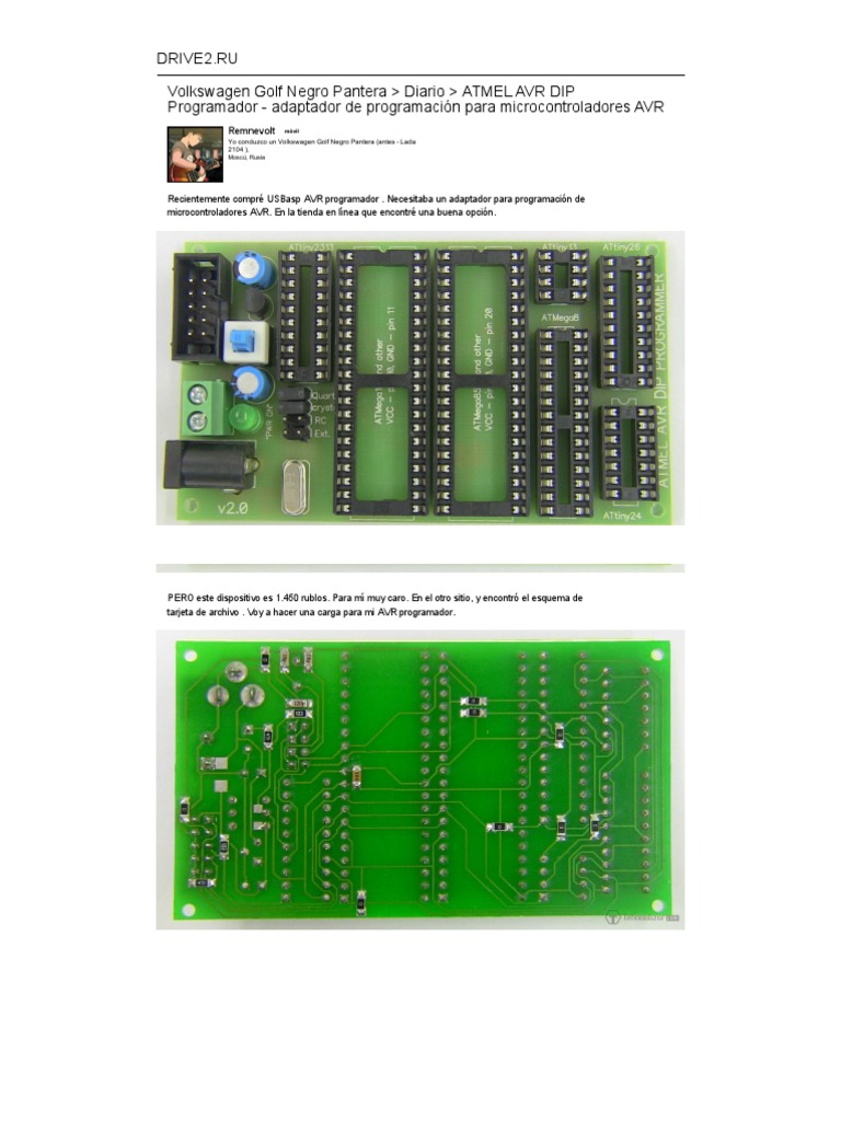 Programador DIP para Microcontroladores AVR | PDF | Microcontrolador ...
