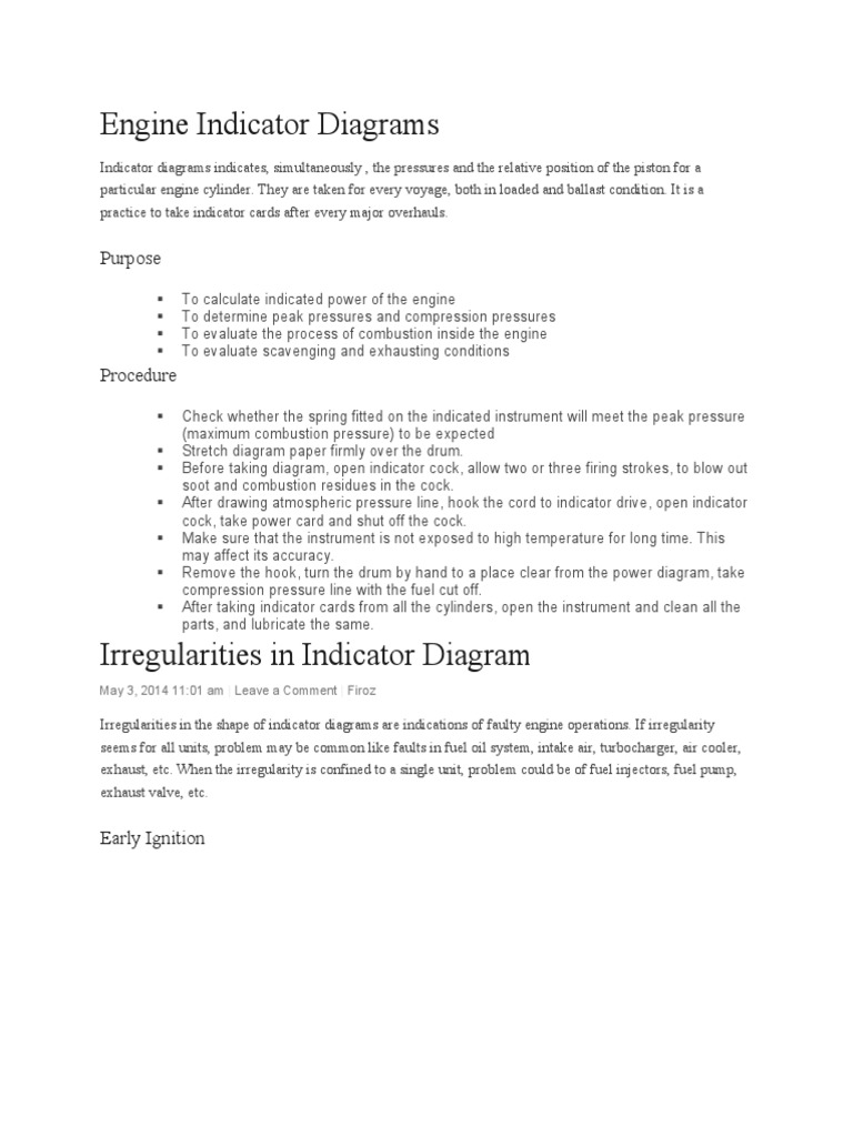 Engine Indicator Diagrams | PDF | Combustion | Engines