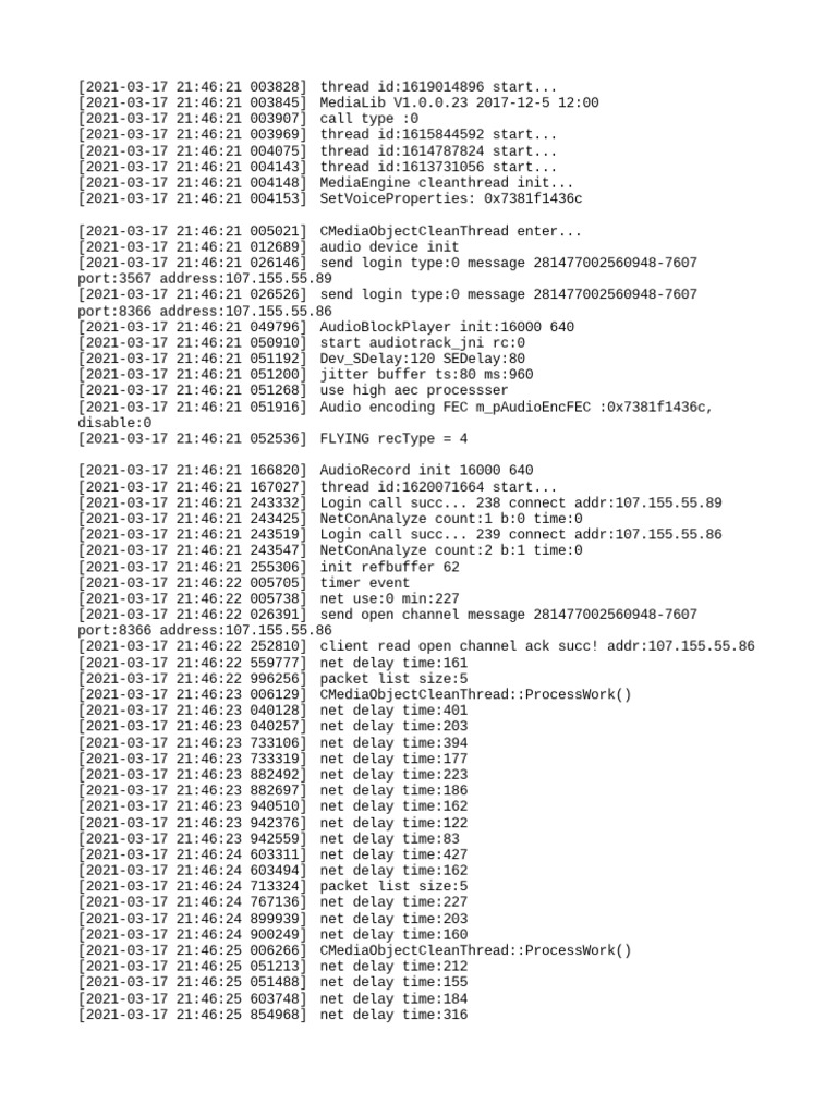 2021 03 17 - Log | PDF | Standar Internet | Standar Telekomunikasi