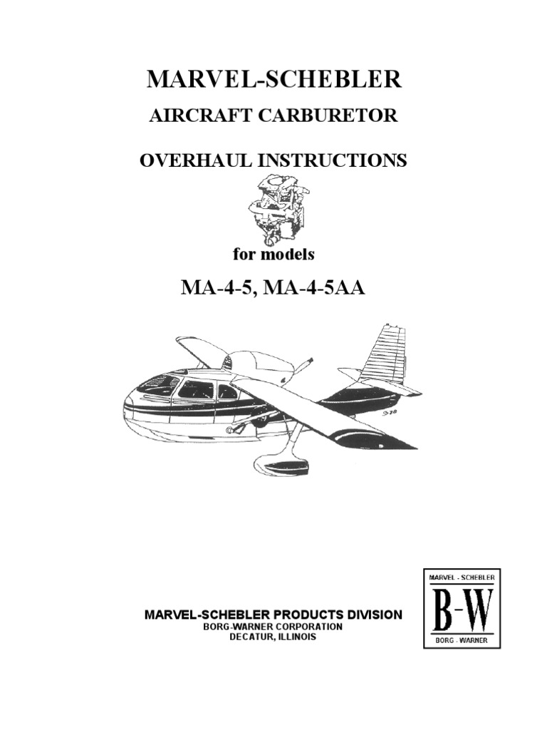 Marvel Schebler Overhaul New | PDF | Throttle | Carburetor